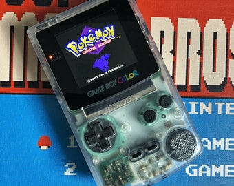 Console Gameboy Color Clear Green Refurbished With IPS V2 Backlit ...