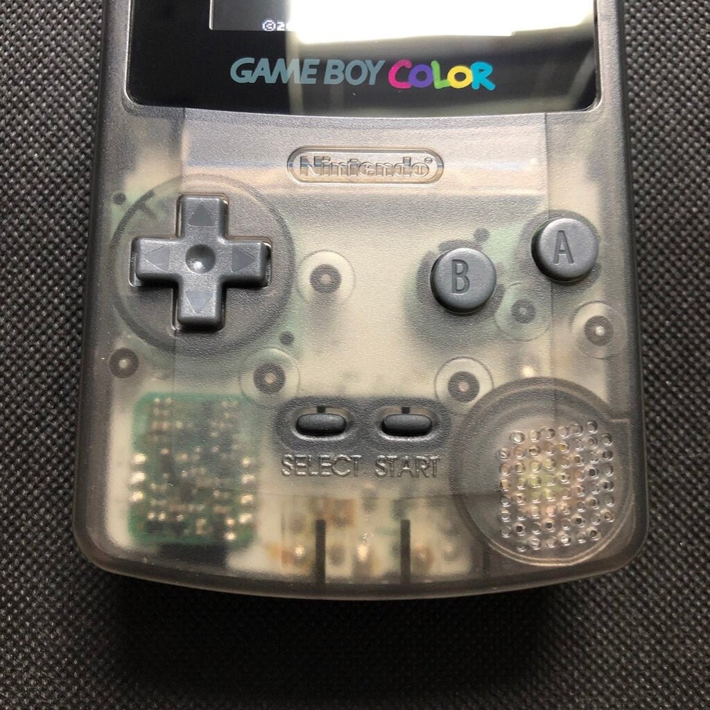 Console Gameboy Color Clear Black Refurbished With IPS V2 Backlit ...