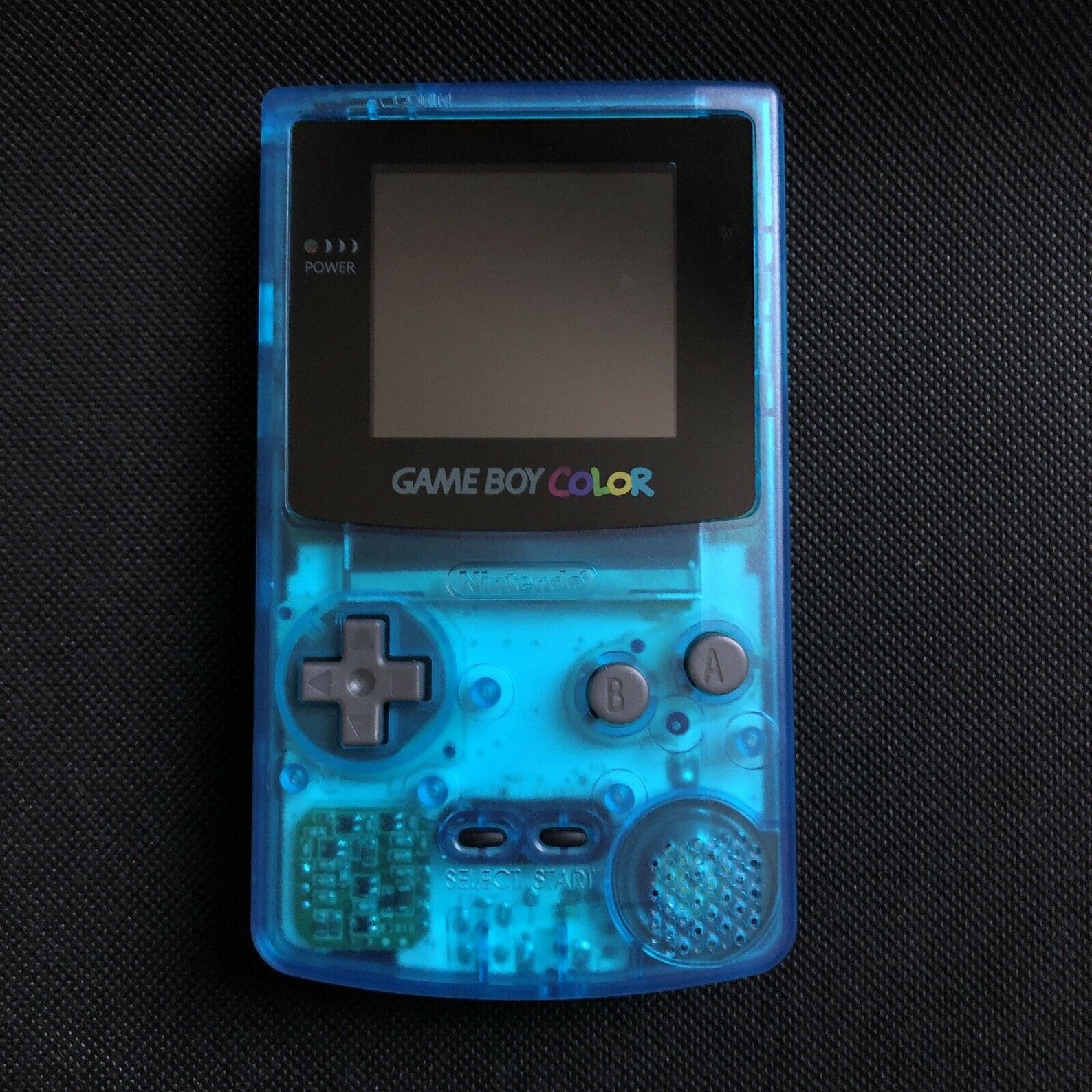 Console Gameboy Color Clear Blue Refurbished With IPS V2 Backlit Bright ...