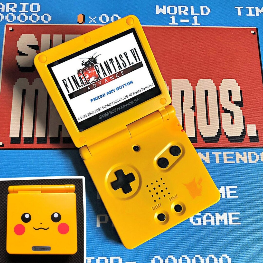 Console Gameboy Advance SP Pikachu Edition Refurbished With IPS V2 Ags ...