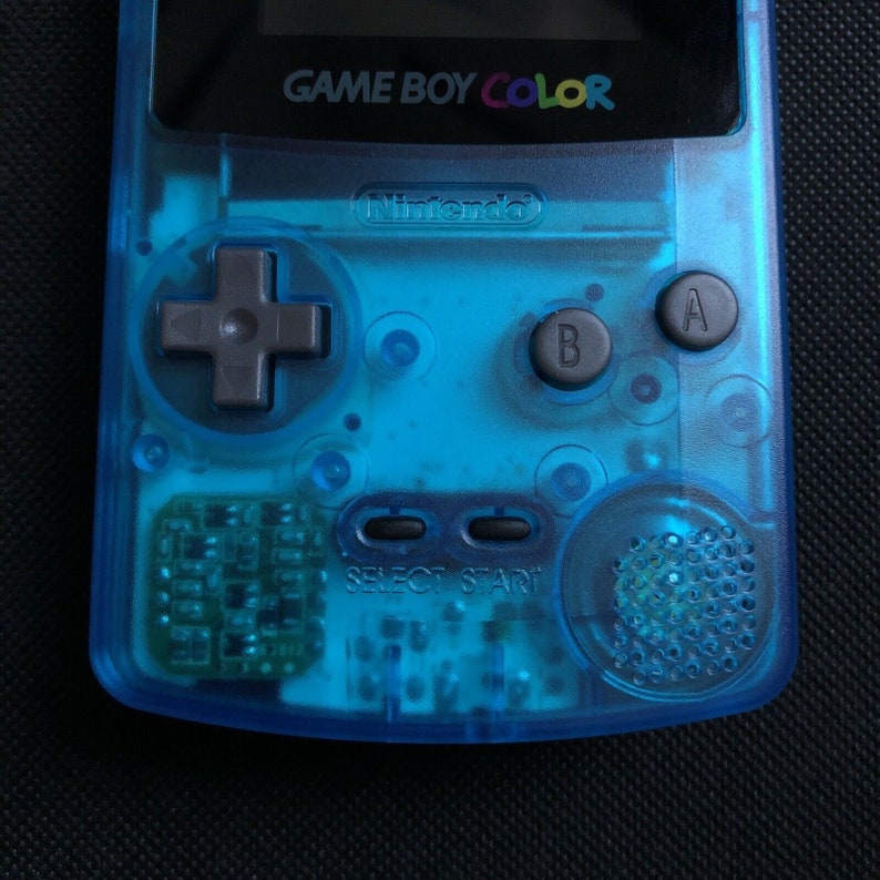 Console Gameboy Color Clear Blue Refurbished With IPS V2 Backlit Bright ...