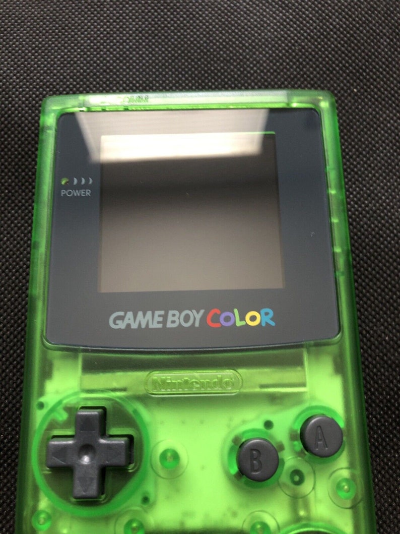Console Gameboy Color Clear Green Refurbished With IPS V2 Backlit ...