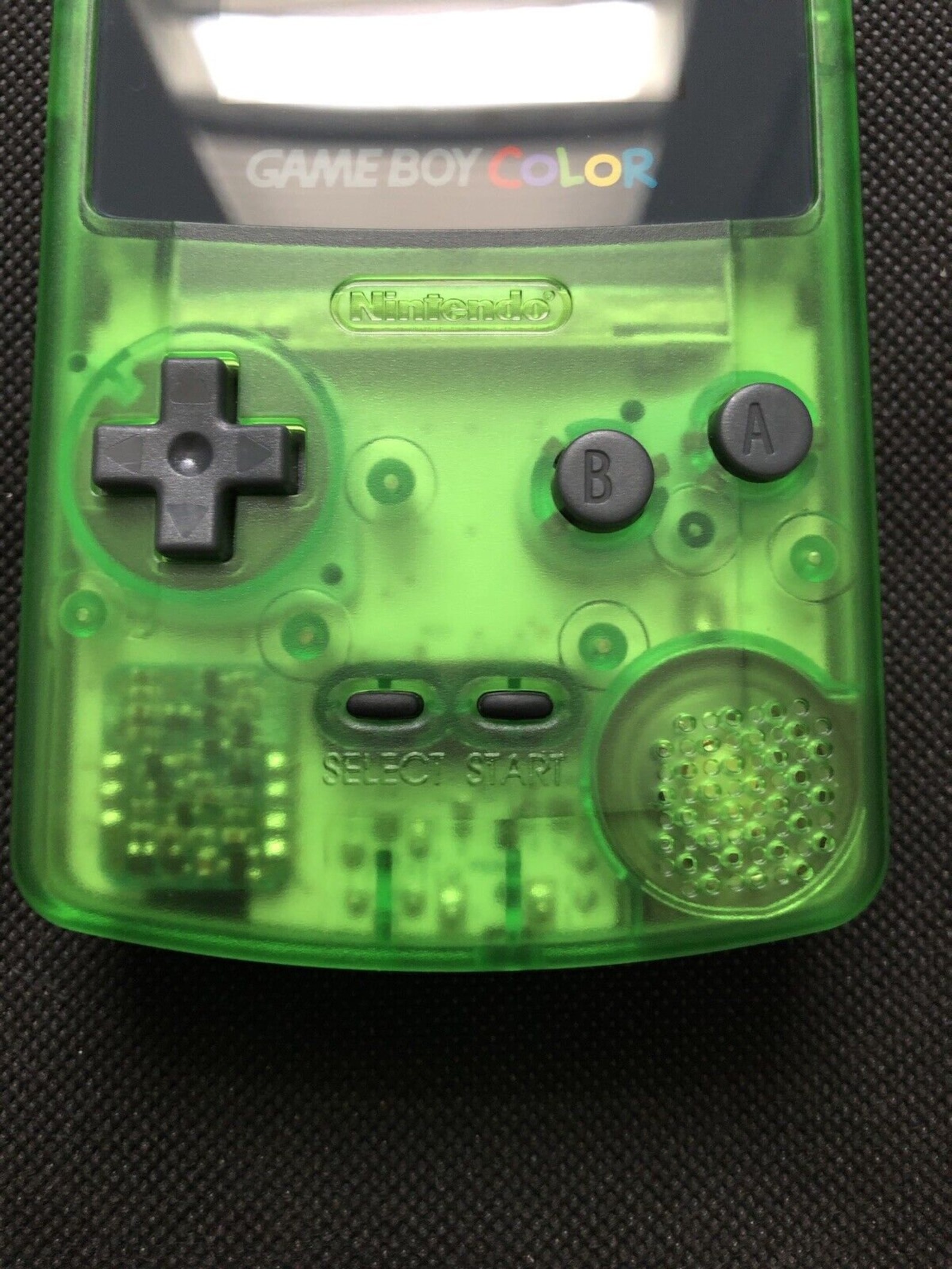 Console Gameboy Color Clear Green Refurbished With IPS V2 Backlit ...