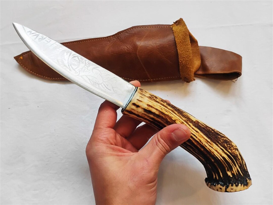 Slavic Mythology Knife / Unique Handmade Hunting Knife With Real Deer ...