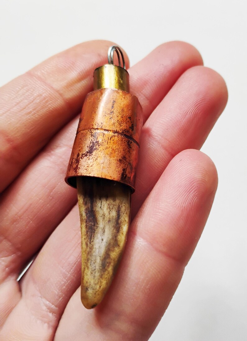 Handmade Necklace, Real Antler Pendant, Real Antler Necklace, Deer ...