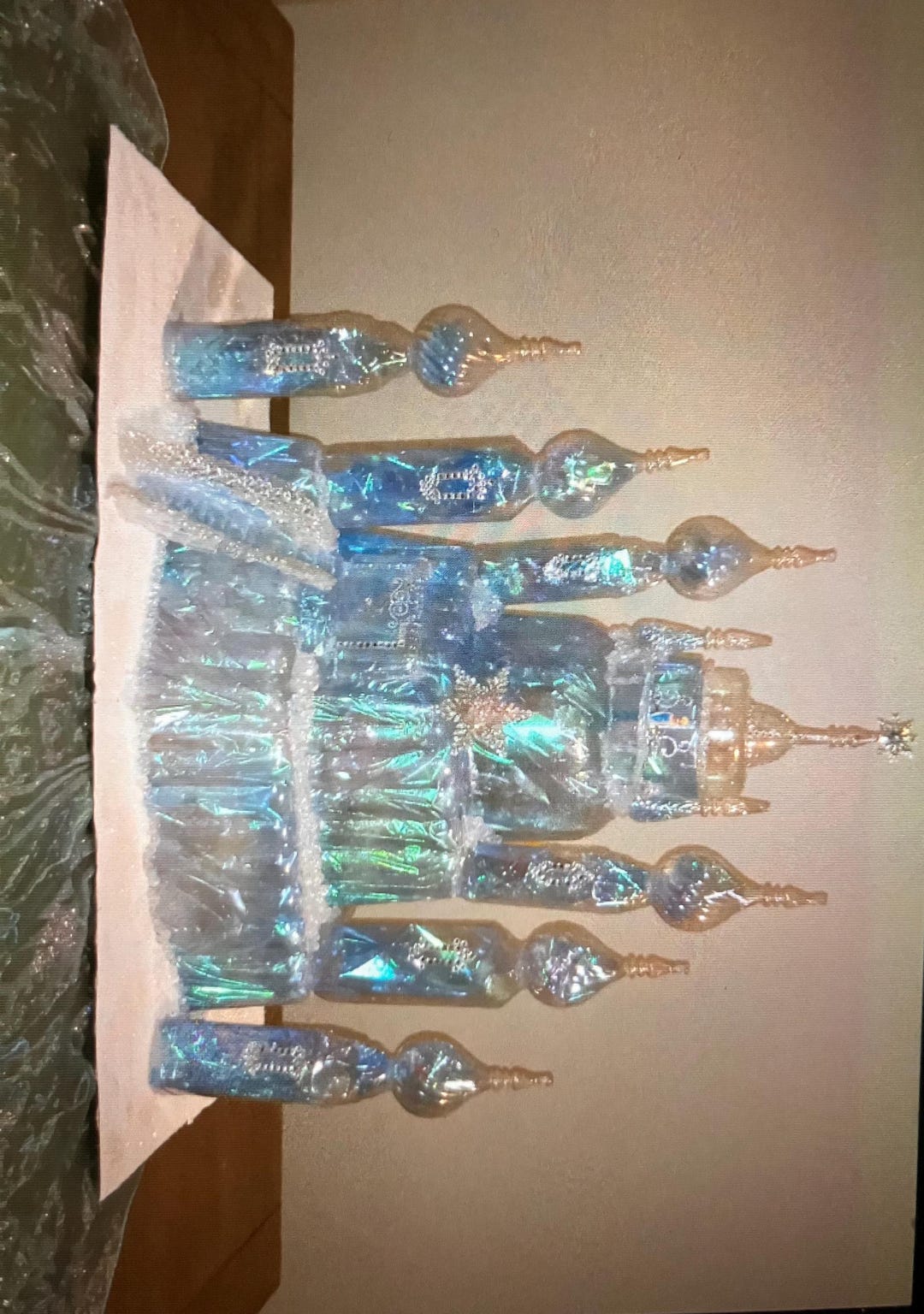 Huge Lightweight Elsa Frozen Ice Castle Palace W 3 Stories, Balcony and ...