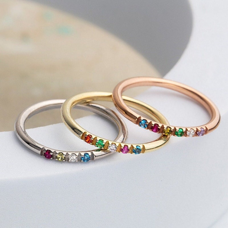 Stackable Mothers Rings - Etsy