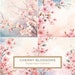 Sakura, Cherry Blossoms Digital Paper, Background Graphics, Watercolor ...