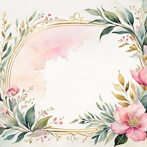Watercolor Floral Digital Paper Pack: Sage Green & Pink (10 Jpgs) - Etsy
