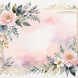Baby Pink Floral Watercolor Digital Paper Pack (10 Jpgs) - Etsy