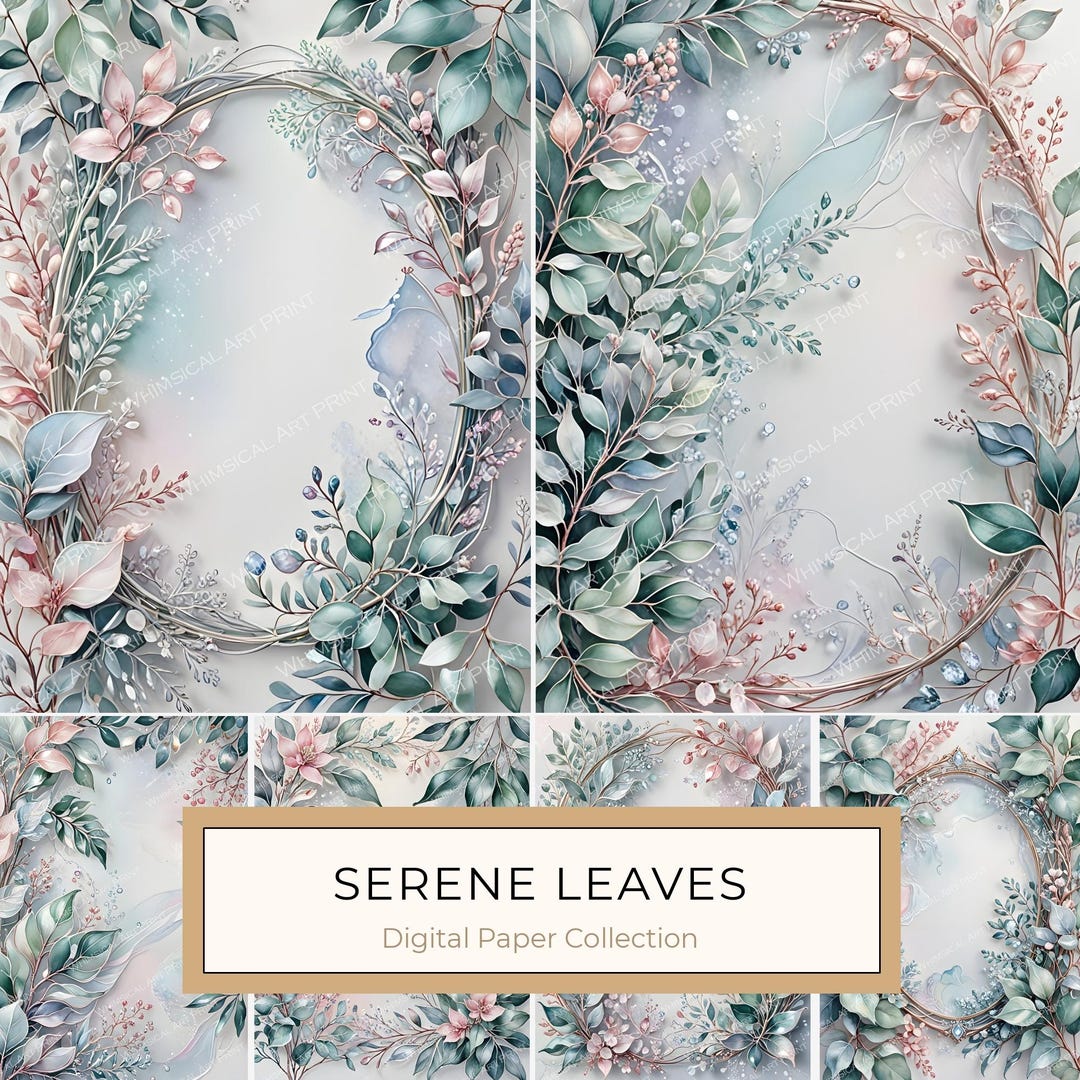 Iridescent Fairy Journaling Pages - 10 Magical Watercolor Frames for Scrapbooking & Fantasy ...