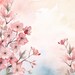 Sakura, Cherry Blossoms Digital Paper, Background Graphics, Watercolor ...