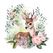 Deer PNG, Fawn (baby) Deer Clipart, Young Deer in Spring Watercolor Art ...
