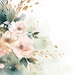 Light Pink Floral Digital Paper, Floral Background Graphics, Watercolor ...