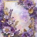 Watercolor Purple Floral Digital Paper: Gold Accents (10 JPG ...