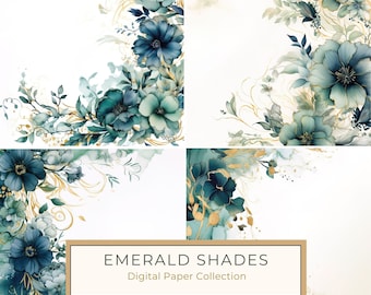 Sakura, Cherry Blossoms Digital Paper, Background Graphics, Watercolor ...