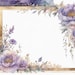 Light Purple Watercolor Floral Frame Digital Paper Pack, Light Purple ...