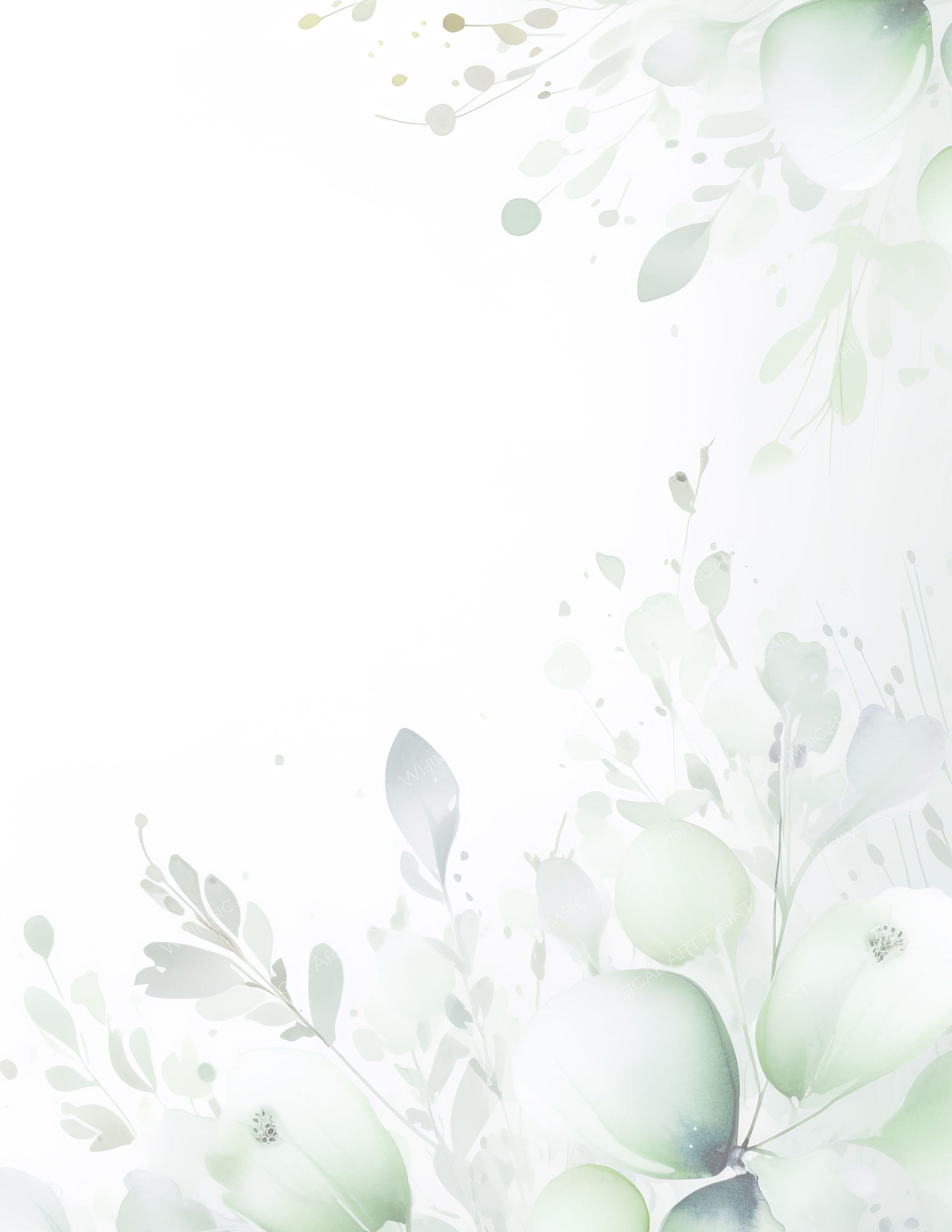 Pastel Fresh Sage Green Background Printable Sheets, Watercolor Sage ...