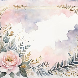 Baby Pink Floral Watercolor Digital Paper Pack (10 Jpgs) - Etsy