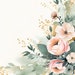 Light Pink Floral Digital Paper, Floral Background Graphics, Watercolor ...