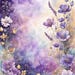 Watercolor Purple Floral Digital Paper: Gold Accents (10 JPG ...