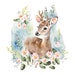 Deer PNG, Fawn baby Deer Clipart, Young Deer in Spring Watercolor Art ...