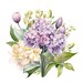 Purple Hydrangeas Clipart, Hydrangea Flowers, Bouquet Clipart ...