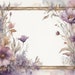 Purple Floral Watercolor Digital Paper Pack: Abstract Art Borders for ...
