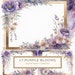 Light Purple Watercolor Floral Frame Digital Paper Pack, Light Purple ...