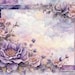 Lilac Watercolor Frame Digital Paper Pack, Violet Floral Backgound ...