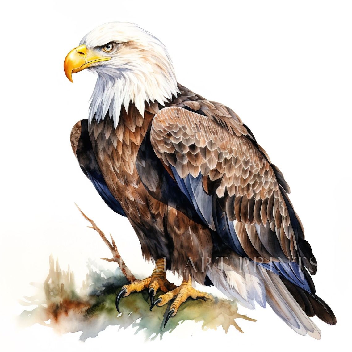 Bald Eagle Clipart, Bird Clipart, Watercolor Bald Eagle, Symbol Eagle ...