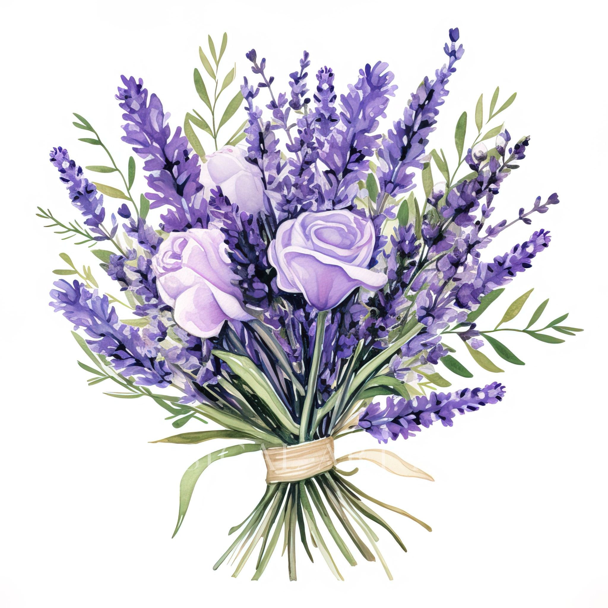 Lavender Clipart Lavender Flower Clipart Bridal Bouquet - Etsy