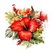 Watercolor Red Hibiscus Clipart Set: Tropical Flower Graphics (JPG, PNG ...