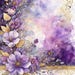 Watercolor Purple Floral Digital Paper Pack, 10 JPG, Fine Art ...