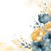 Blue & Mustard Floral Digital Paper: Watercolor Flower Graphics (300 ...