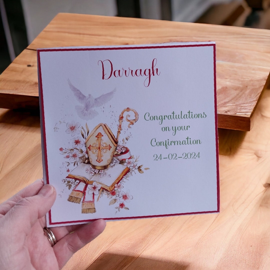 Confirmation Card, Personalised Card, Nephew, Niece, Brother, Sister ...