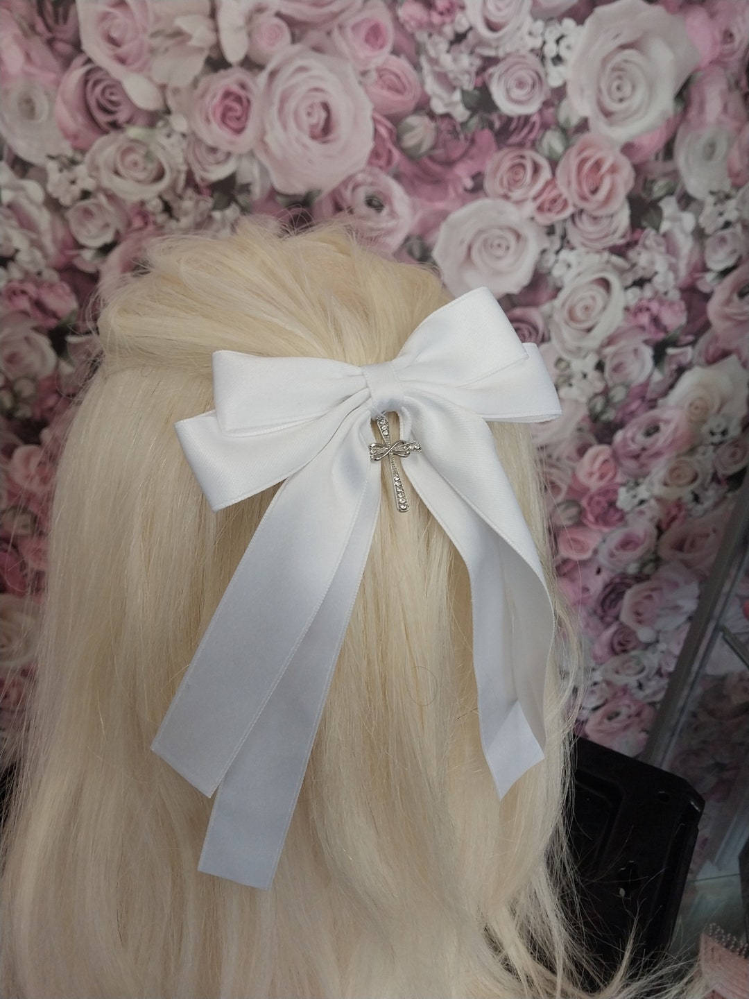 First Holy Communion Hair Bow, Christening, Baptism, Naming Day, Bow ...