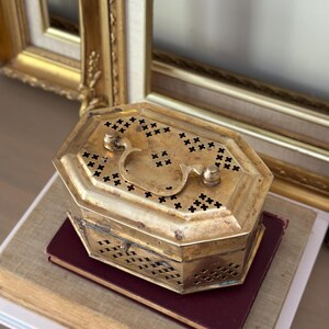 Vintage Large Brass Cricket Box With Patina / Jewelry / Trinket Box ...