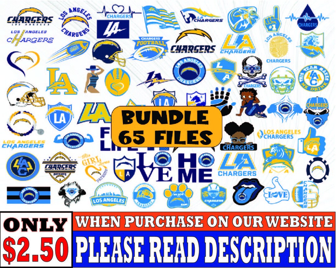Los-angeles-chargers-svg Clipart Bundle Cutting File - Etsy