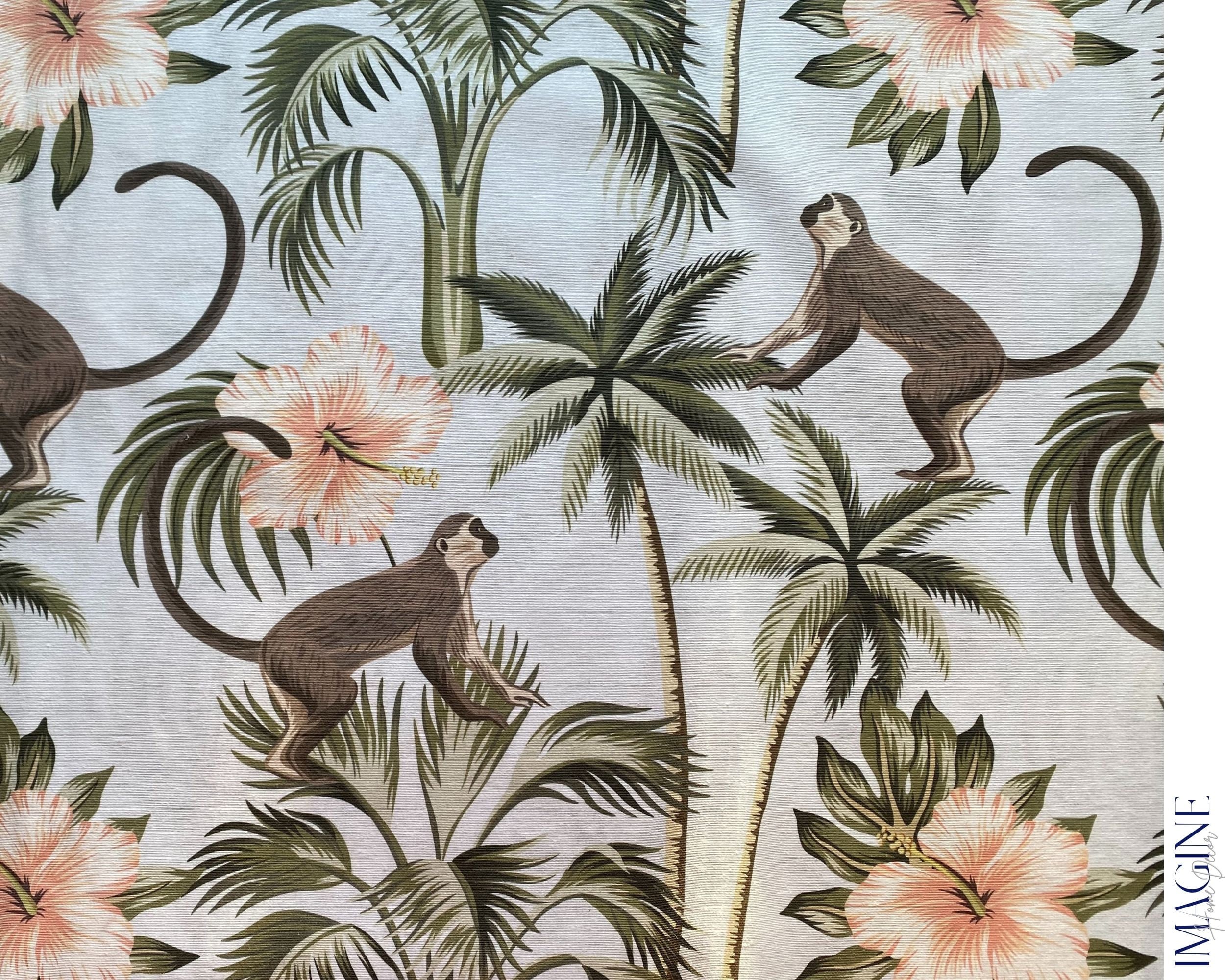 Tropical Fabric by the Metre Monkey - Etsy