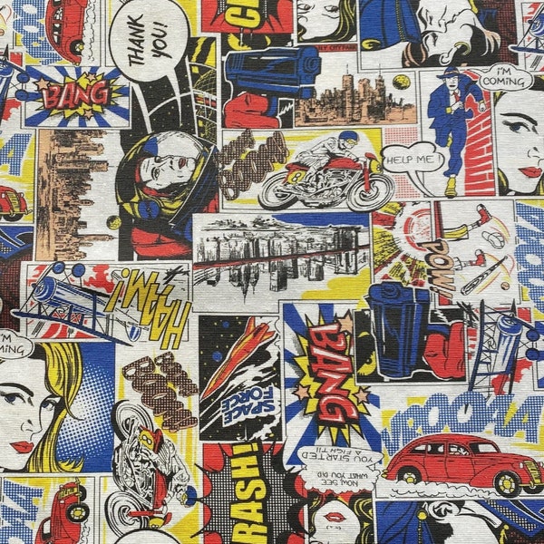 Pop Art Fabric - Etsy UK