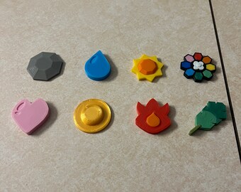 3d Printed Kanto Badges - Etsy