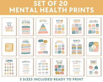 20 Therapist Office Decor Social Worker Posters Therapy Art Counselor ...