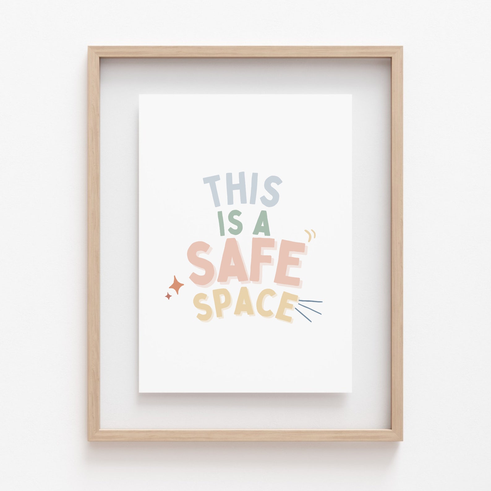 This is a Safe Space Zone Art Therapy School Counselor Poster Sign ...