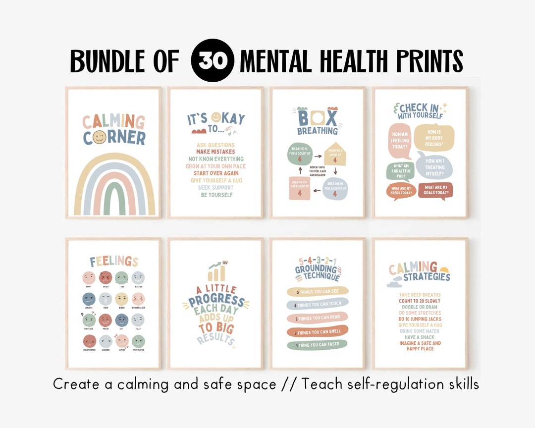 30 School Counseling Posters Counselor Office Decor Psychologist ...