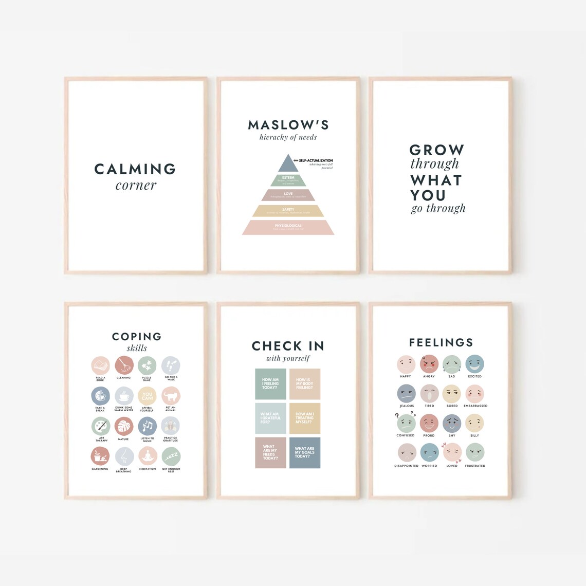 30 Calming Corner Wall Art Poster Calm Down Strategies Sign - Etsy