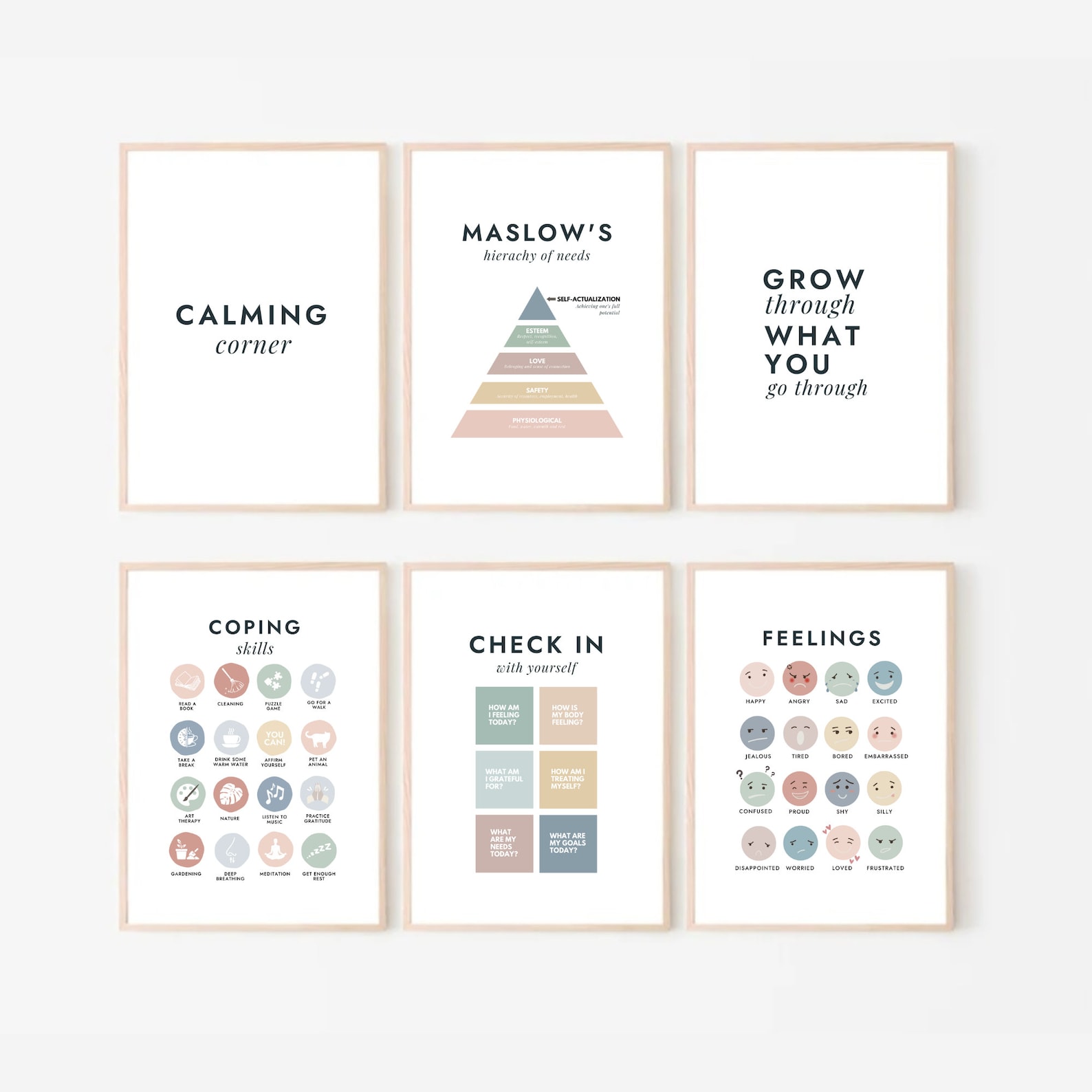 30 Calming Corner Wall Art Poster Calm Down Strategies Sign - Etsy