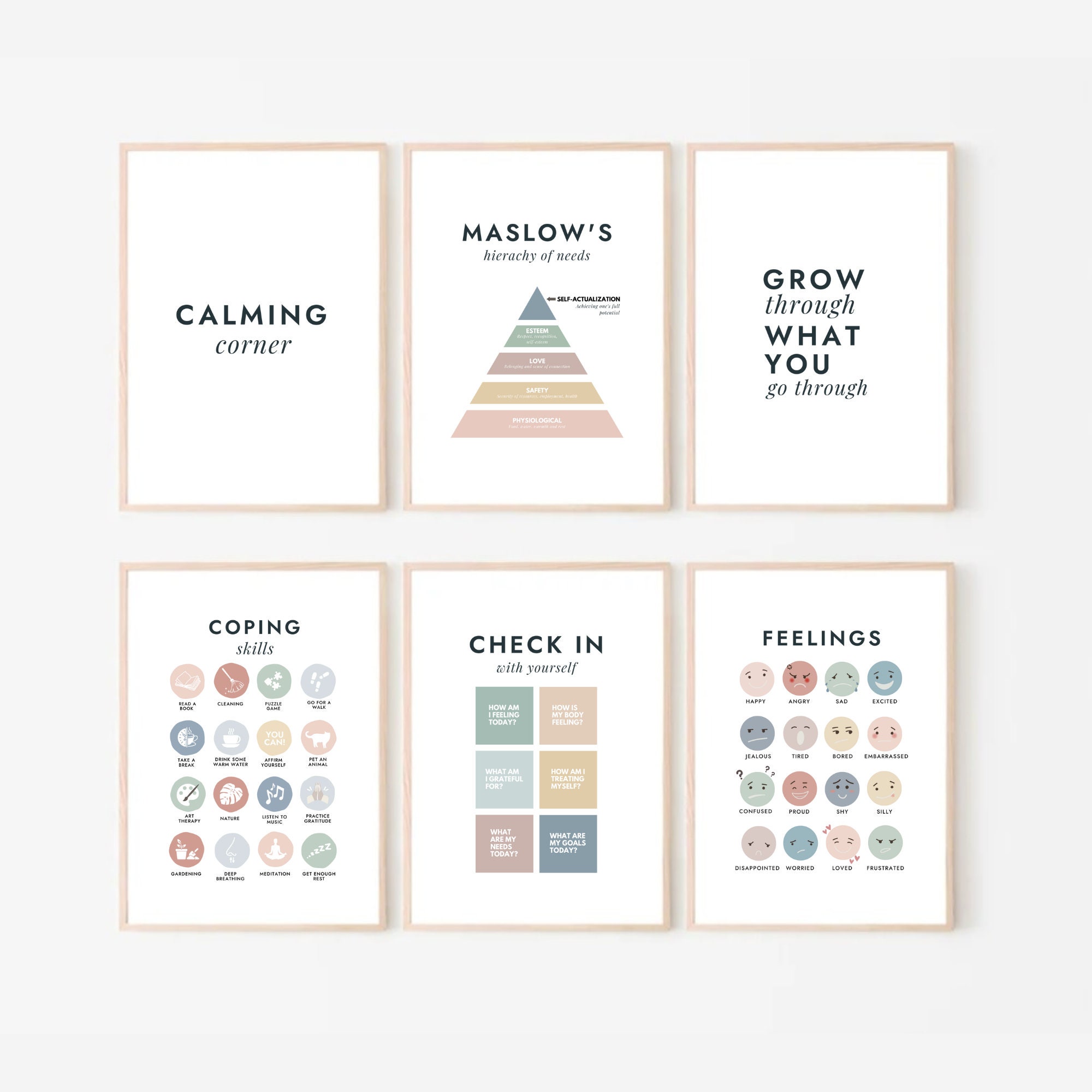 30 Calming Corner Wall Art Poster Calm Down Strategies Sign - Etsy