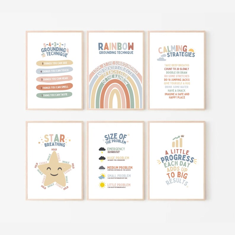 30 Calm Corner Bundle Posters Prints Calming Down Strategies Printable ...