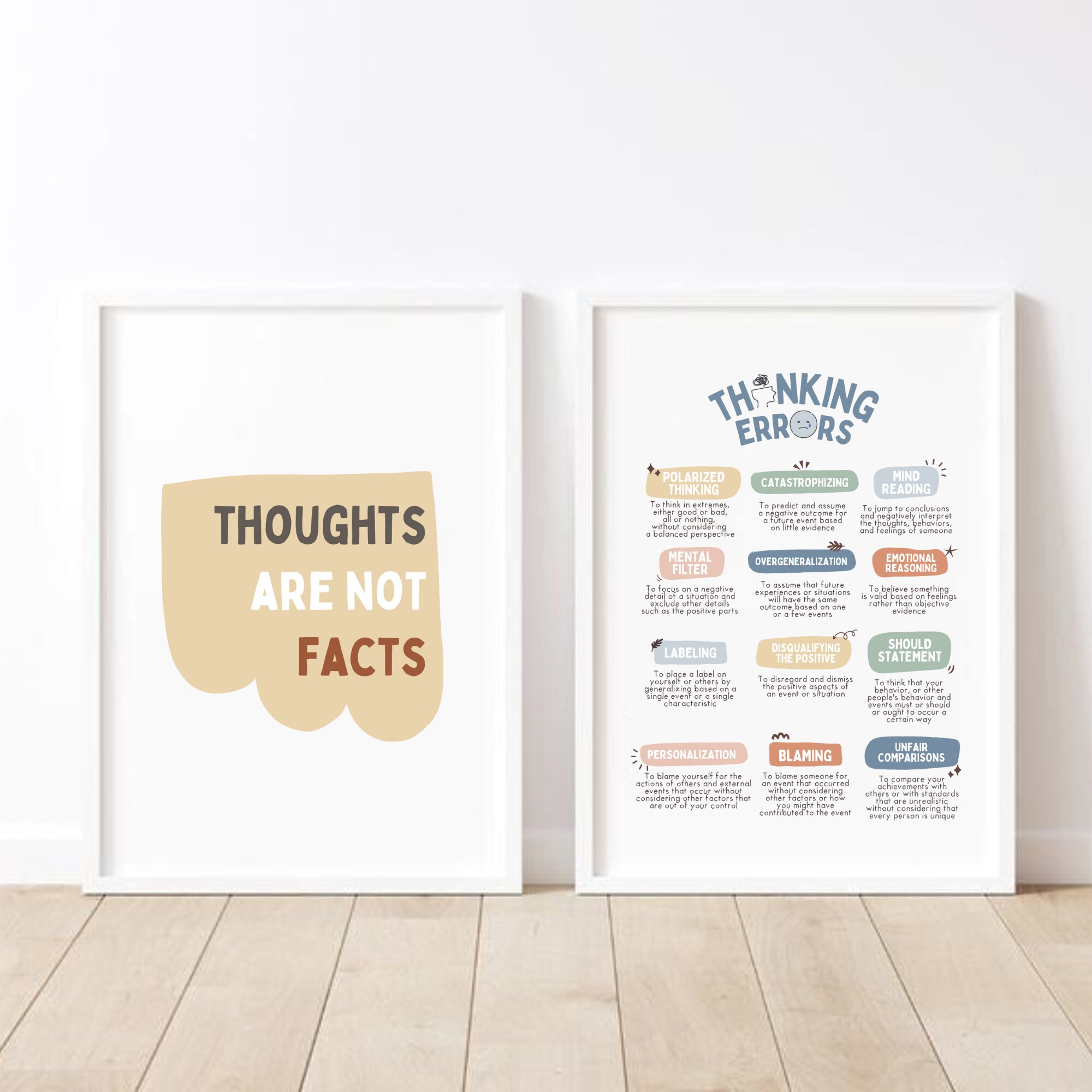 Set of 20 Bundle School Counseling Signs Posters Therapy Office Decor ...